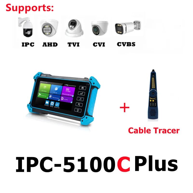 TahLiTech IPC-5200C Plus 8MP Тестер камер видеонаблюдения IPC-5100C Plus