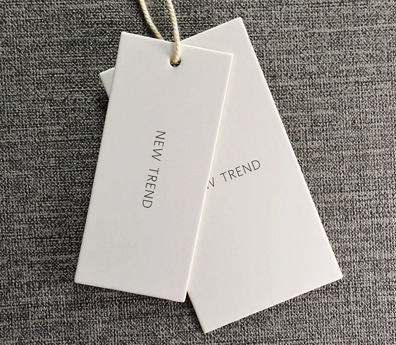 Картонные подвесные бирки для одежды 50 шт.