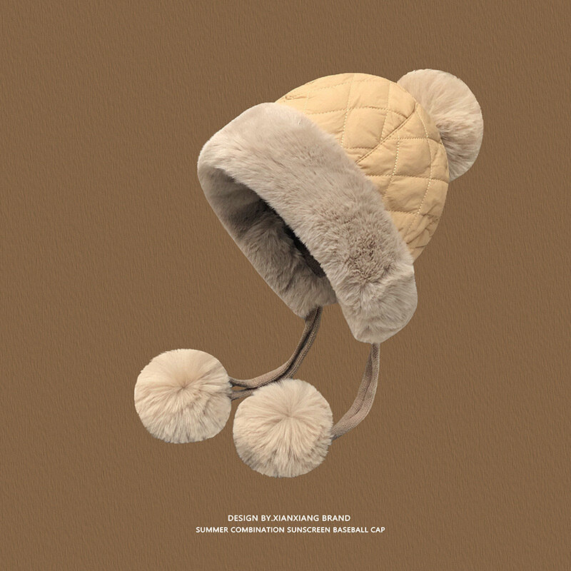 Шапка Lei Feng, зимняя, женская, монгольский стиль, цвет хаки