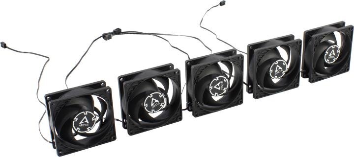 Вентилятор 80х80х25 Arctic P8 Silent Value Pack 5 шт. (Black) ACFAN00301A