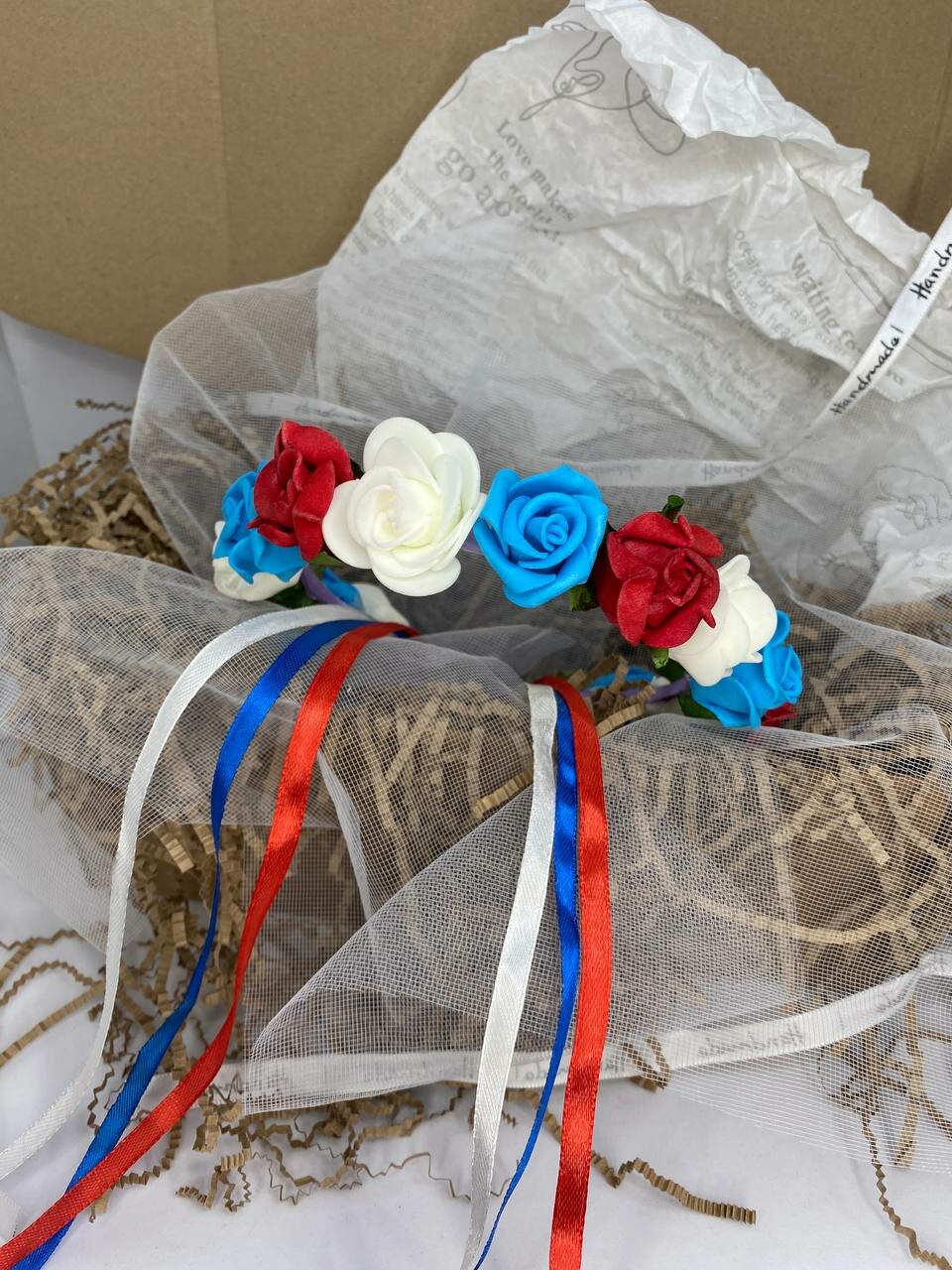 Ободок "Розы мини" ручной работы