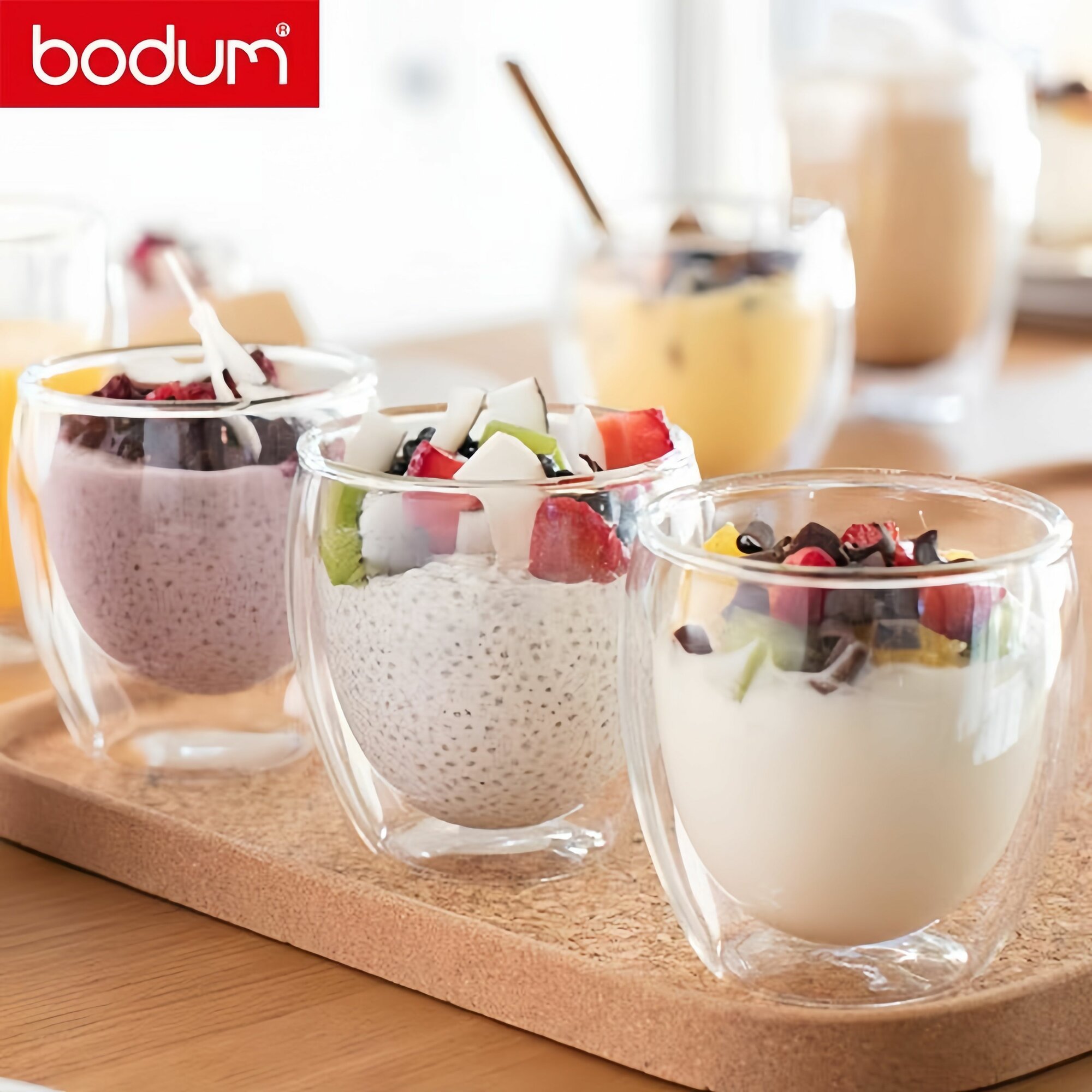 BODUM двойные термоизоляционные стеклянные кофейные кружки, 2 штуки в упаковке