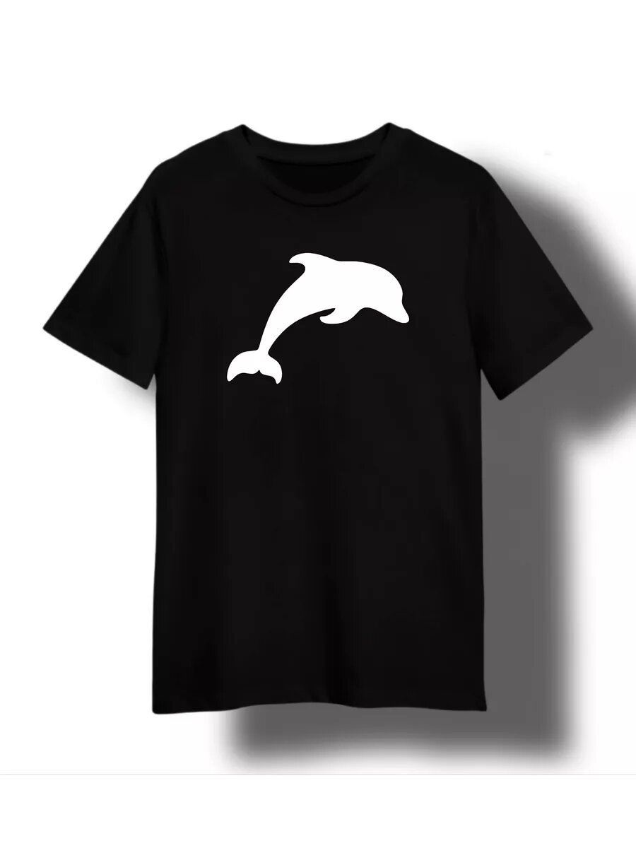 Футболка силуэт дельфина