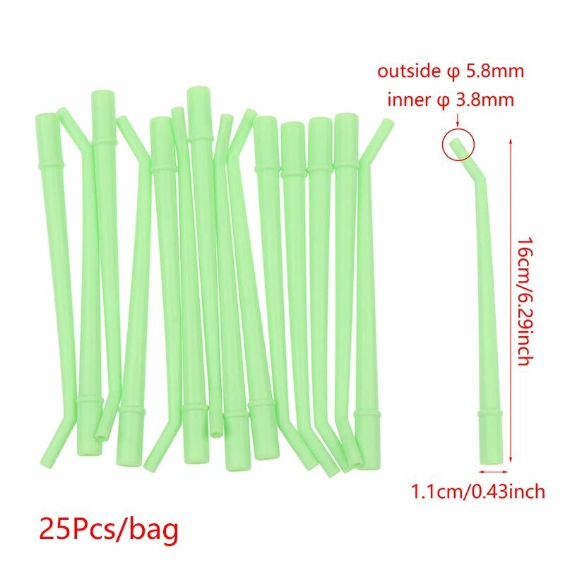 25 шт. одноразовые стоматологические слюноотсосы, хирургические аспирационные насадки, длинные A1