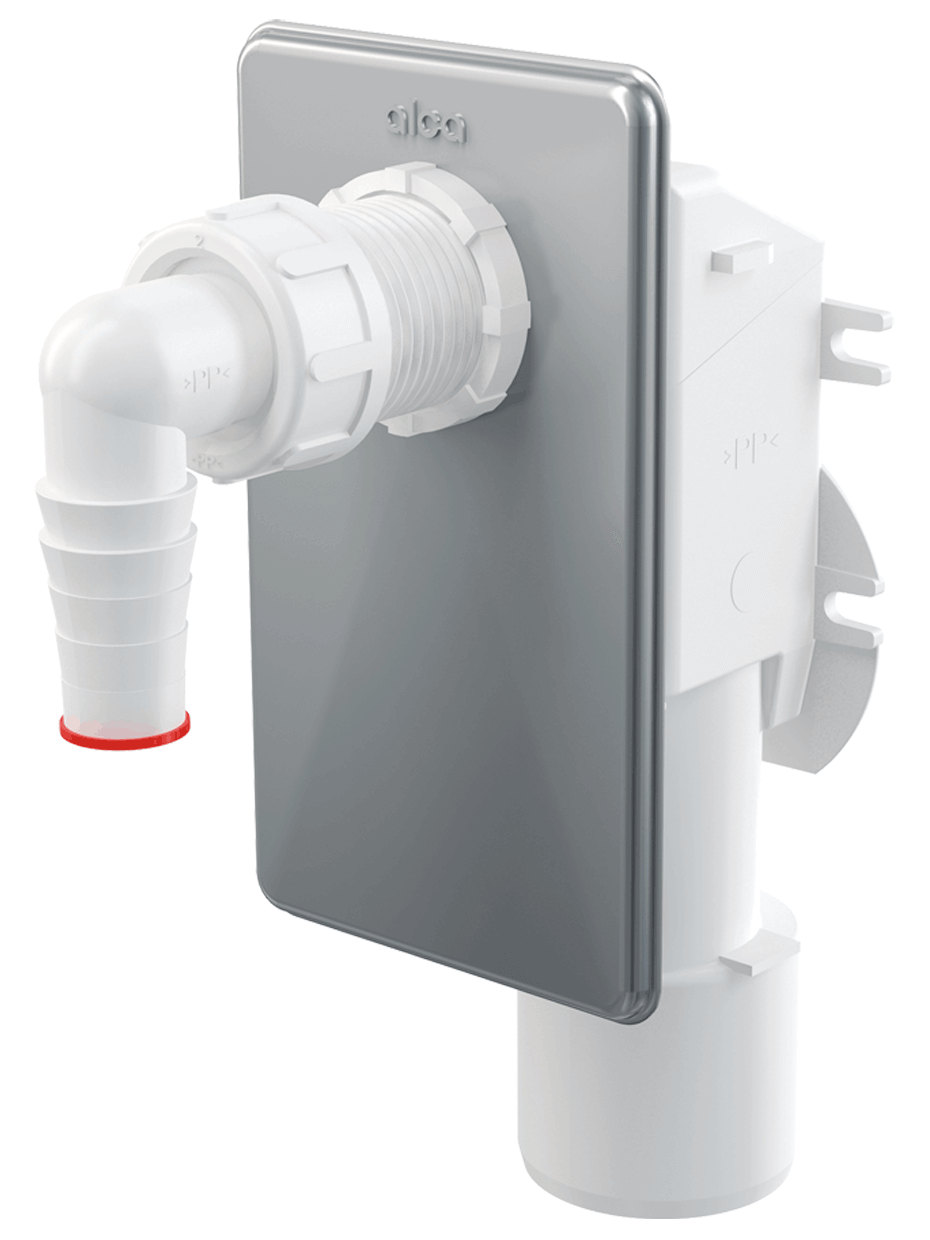 Сифон Alcaplast APS3, хромированный, под штукатурку, для стиральной машины, пластик, вых.50мм