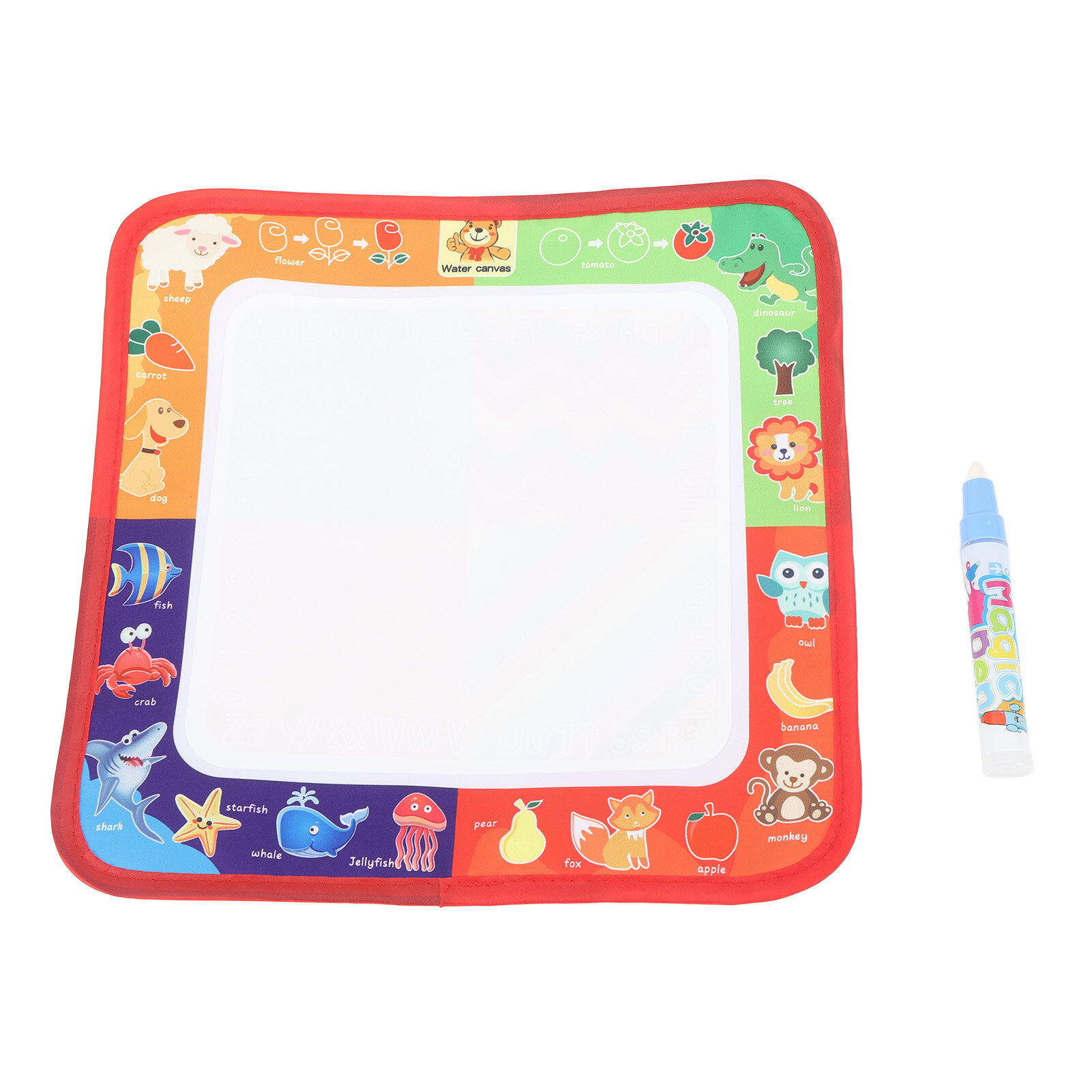 Детский коврик для рисования водой, легкий и компактный, для взаимодействия родителей и детей, красочный коврик для рисования водой, большой размер, с изображениями животных.