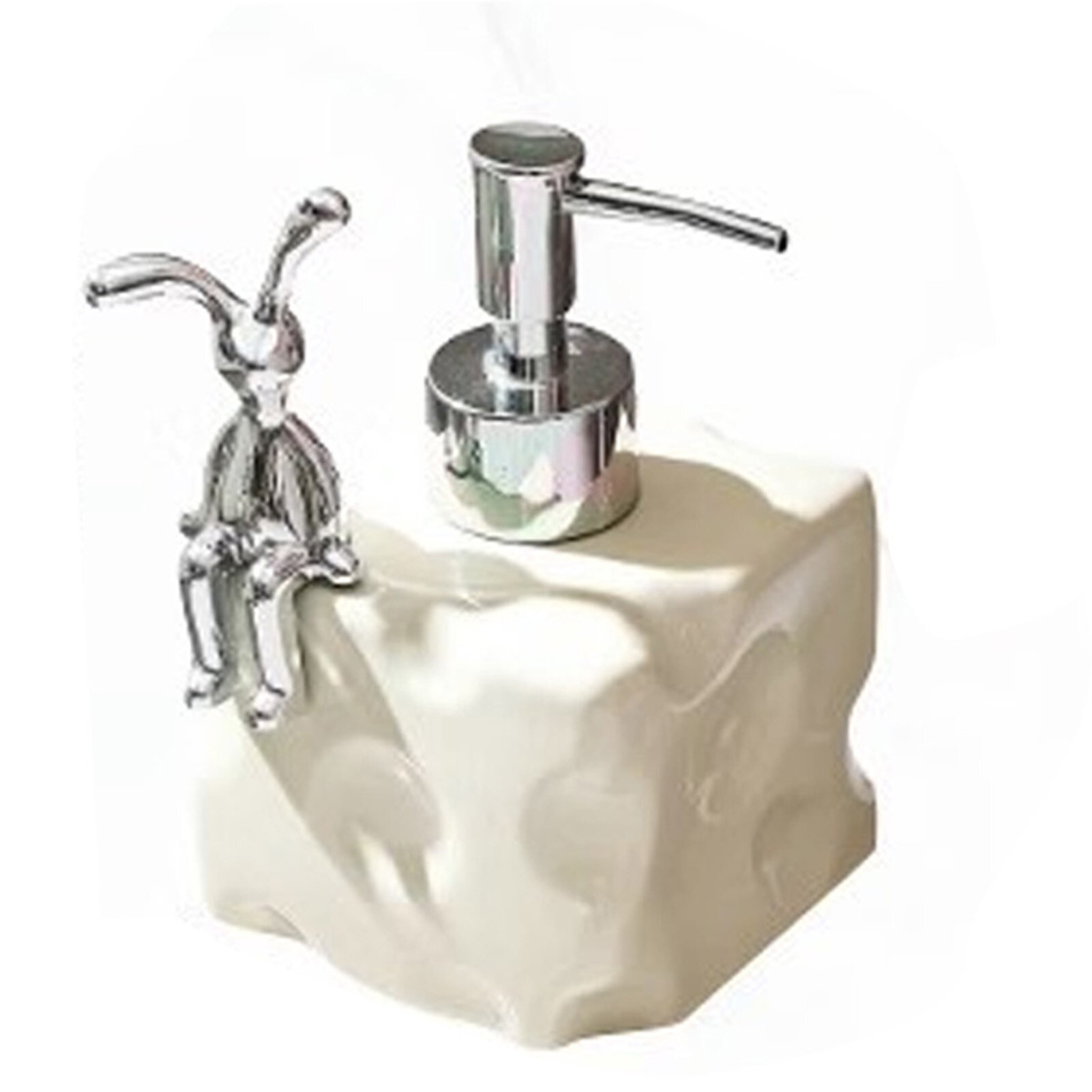 Бутылка-дозатор для шампуня, керамическая большая емкость, украшение для дома с насосом для ванной комнаты, маленькая, белая