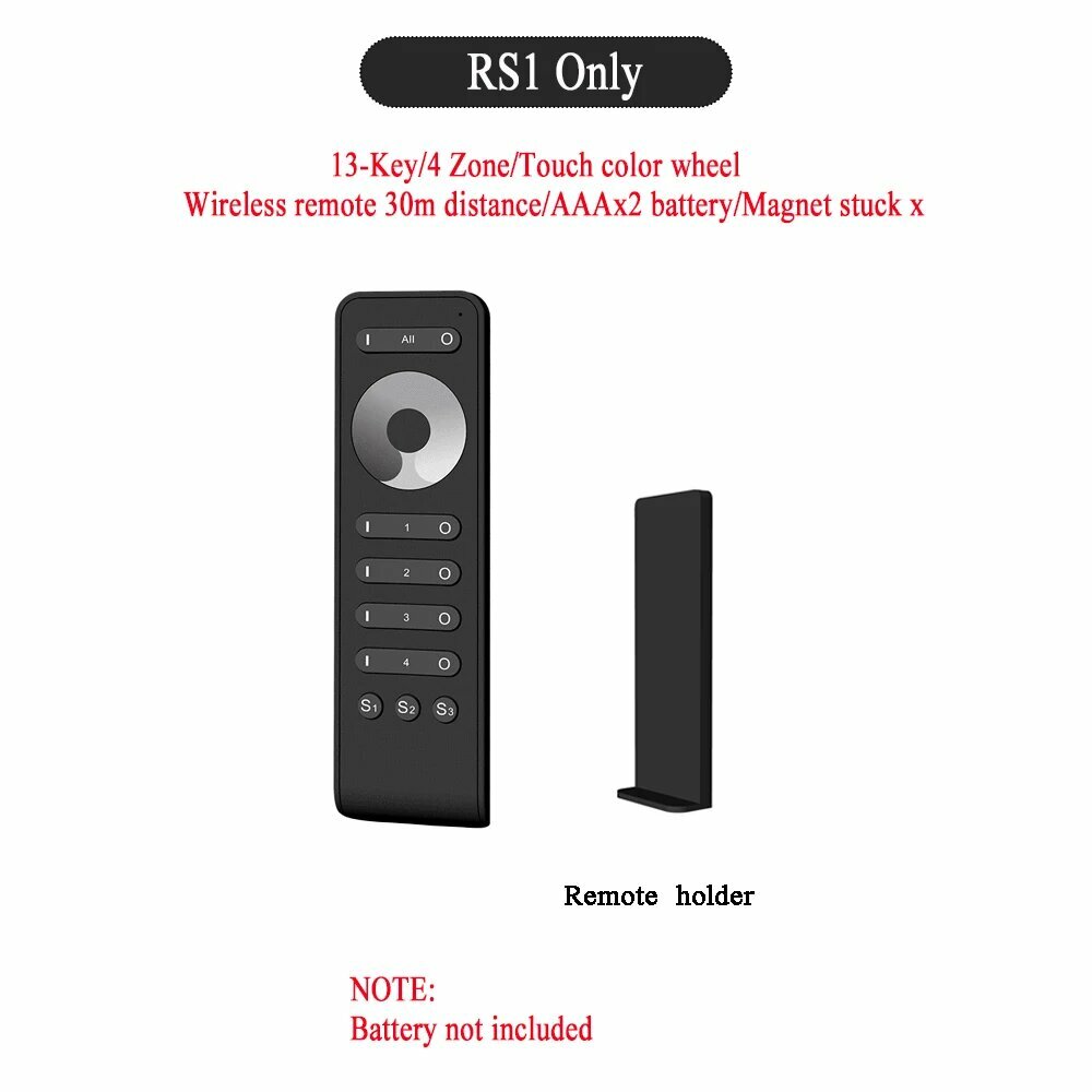 CENFAYA AC Triac RF + Push Dimmer TR1 220V 230V Черный, 4 ZONE REMOTE