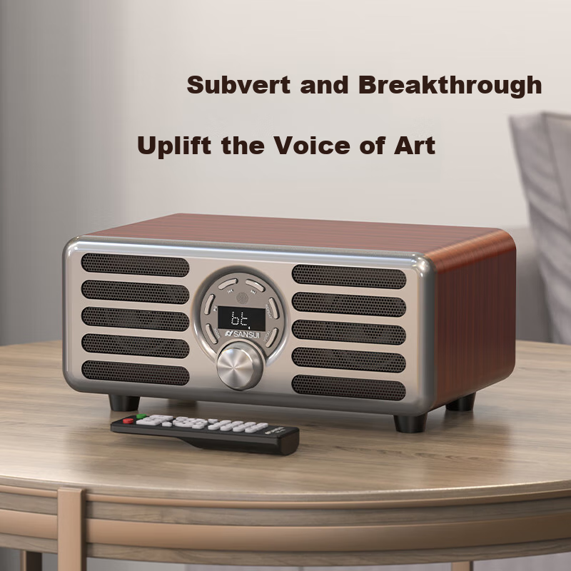 Портативная Bluetooth-колонка SANSUI N2, цвет wood grain