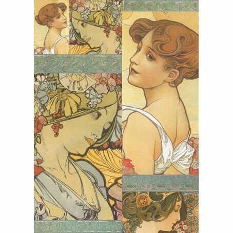 Карта для декупажа STAMPERIA "Взгляд незнакомки", 50х70 см, 80 г/м2