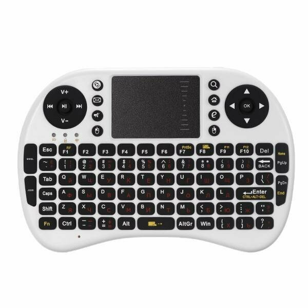 IPazzport Mini 2.4G RF беспроводная русская клавиатура для Android TV планшета белая+черная