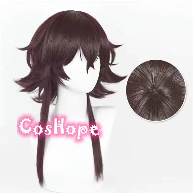 Парик Tetchou Suehiro, 50 см, короткий парик, коричневый парик, косплей, аниме, парики для косплея, термостойкие синтетические парики