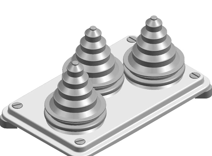 Фланец с 3-мя вводами кабеля 14-54мм для TriLine-R ABB ZW456 (2CPX039513R9999)