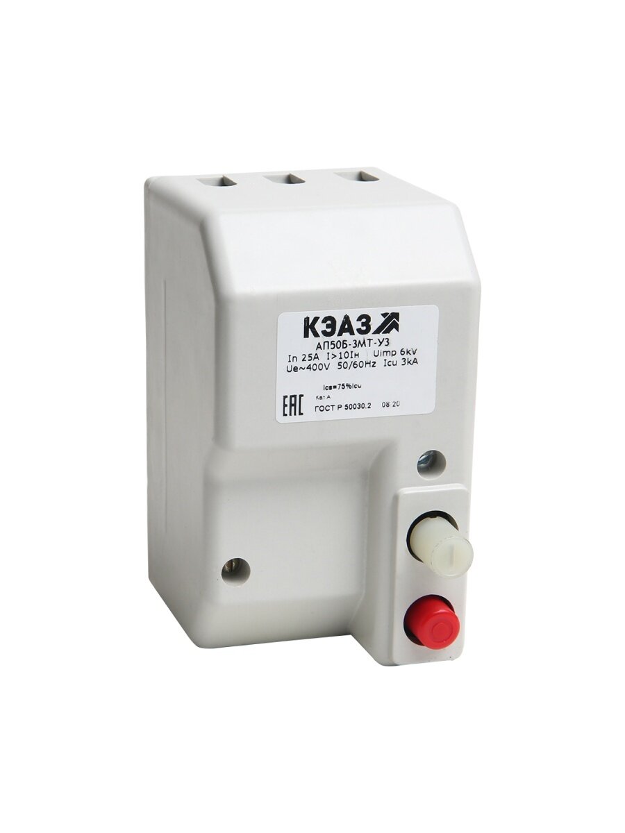 Выключатель автоматический 25А 10Iн АП50Б 2МТ У3 400В AC/220В DC КЭАЗ 106910
