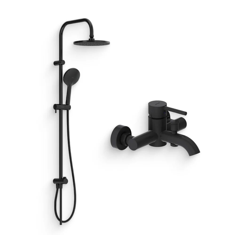 Душевой комплект Смеситель Damixa Scandinavian Pure 361000300 / Стойка Jupiter 977000300