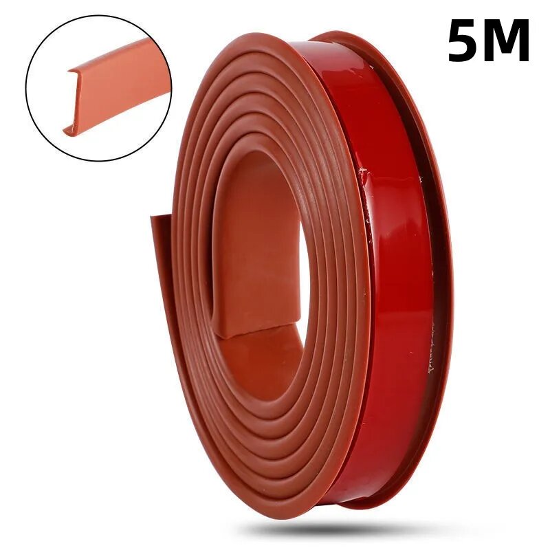 5-метровая самоклеящаяся кромка для мебели U-образная TPE 20mm, Brown