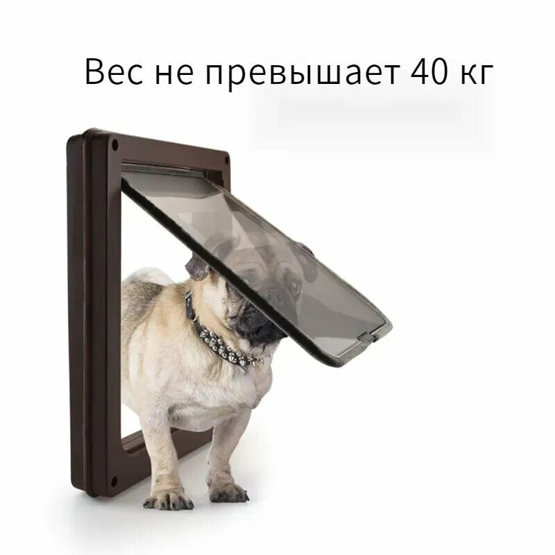 Пластиковые двери для кошек и собак, бесшумные двусторонние двери для контроля доступа домашних животных, 40 кг