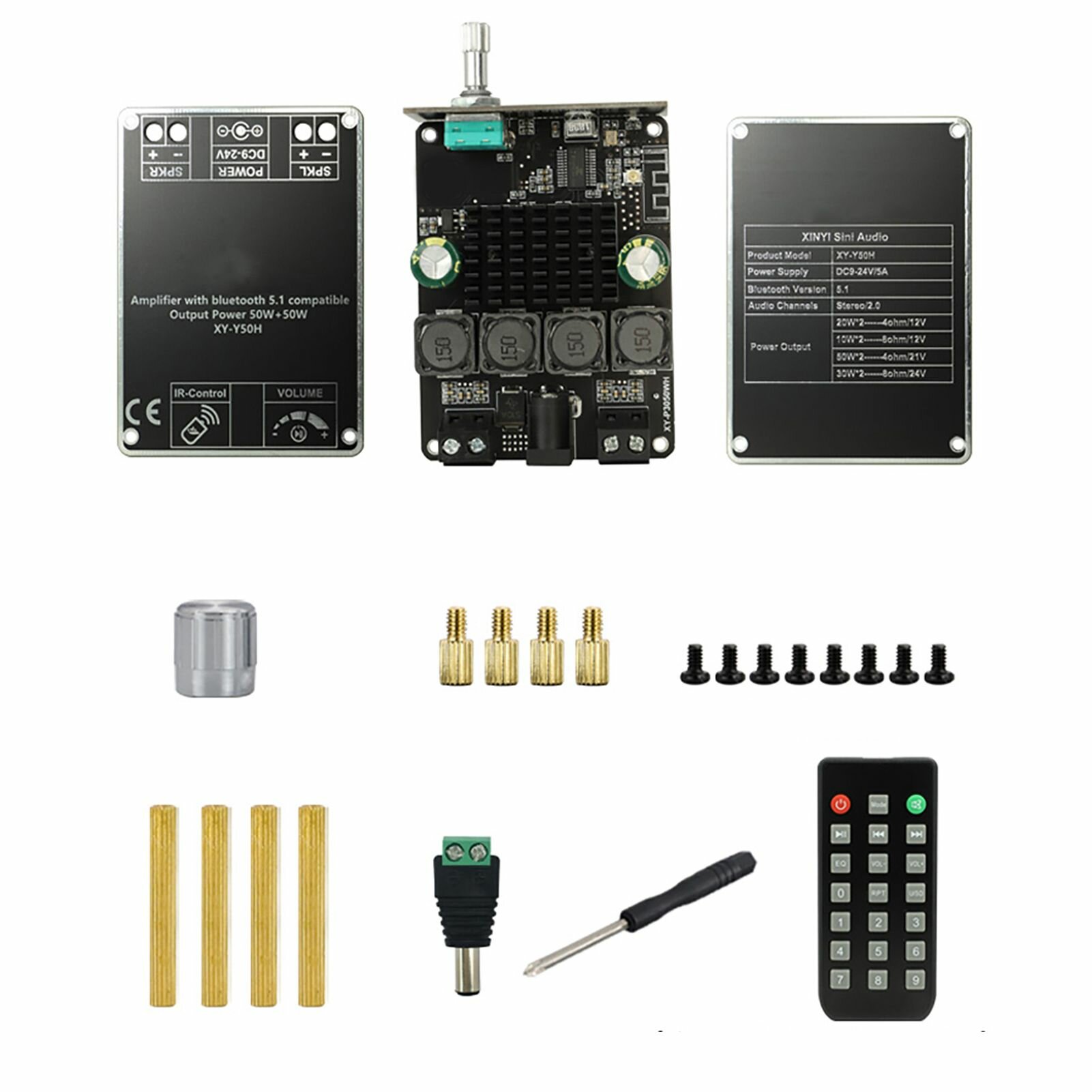 BT5.1 усилитель 50Вт+50Вт, портативный, для дома/авто