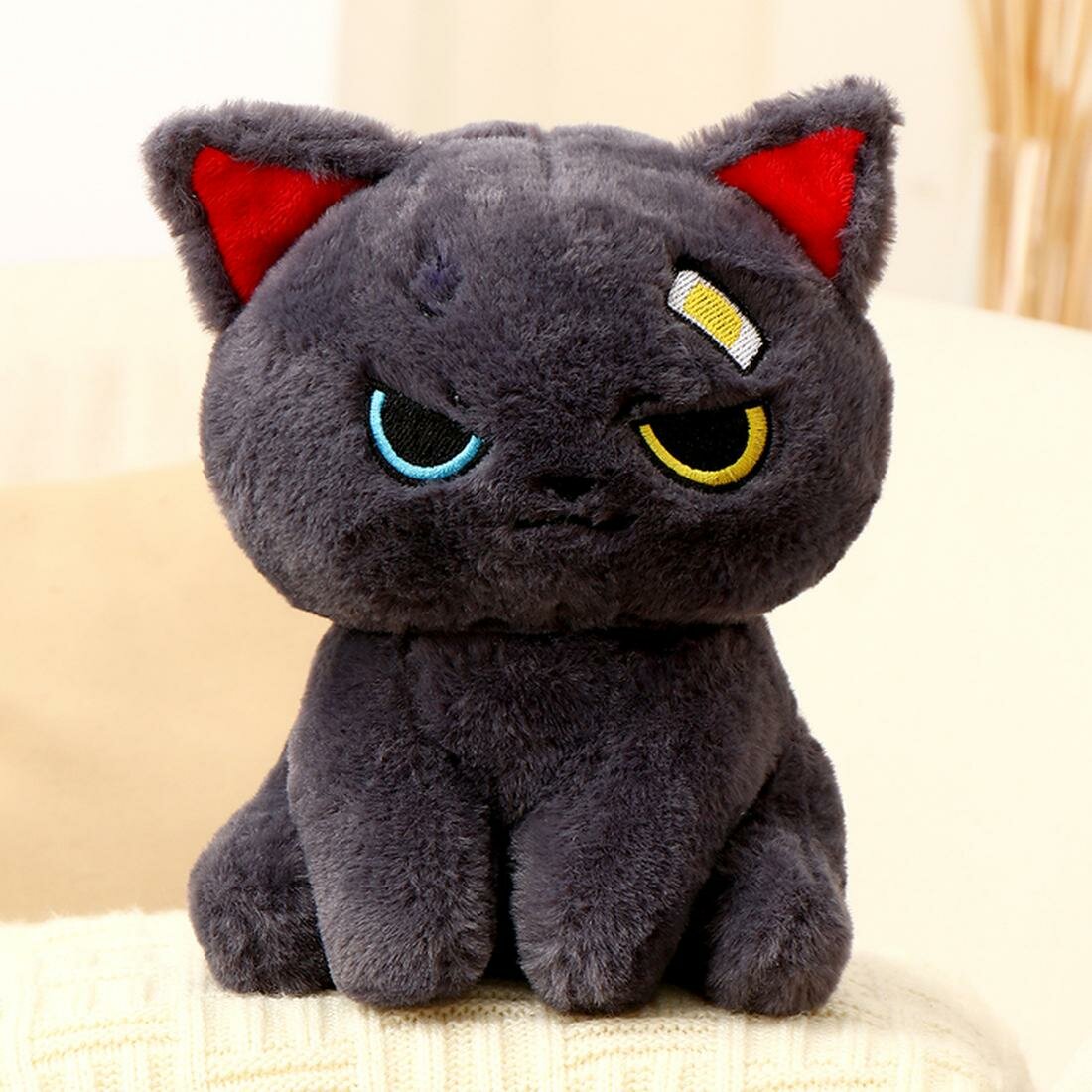 Мягкая игрушка ЛАС играс "Кот", полиэстер, синтепон, 20см, серая