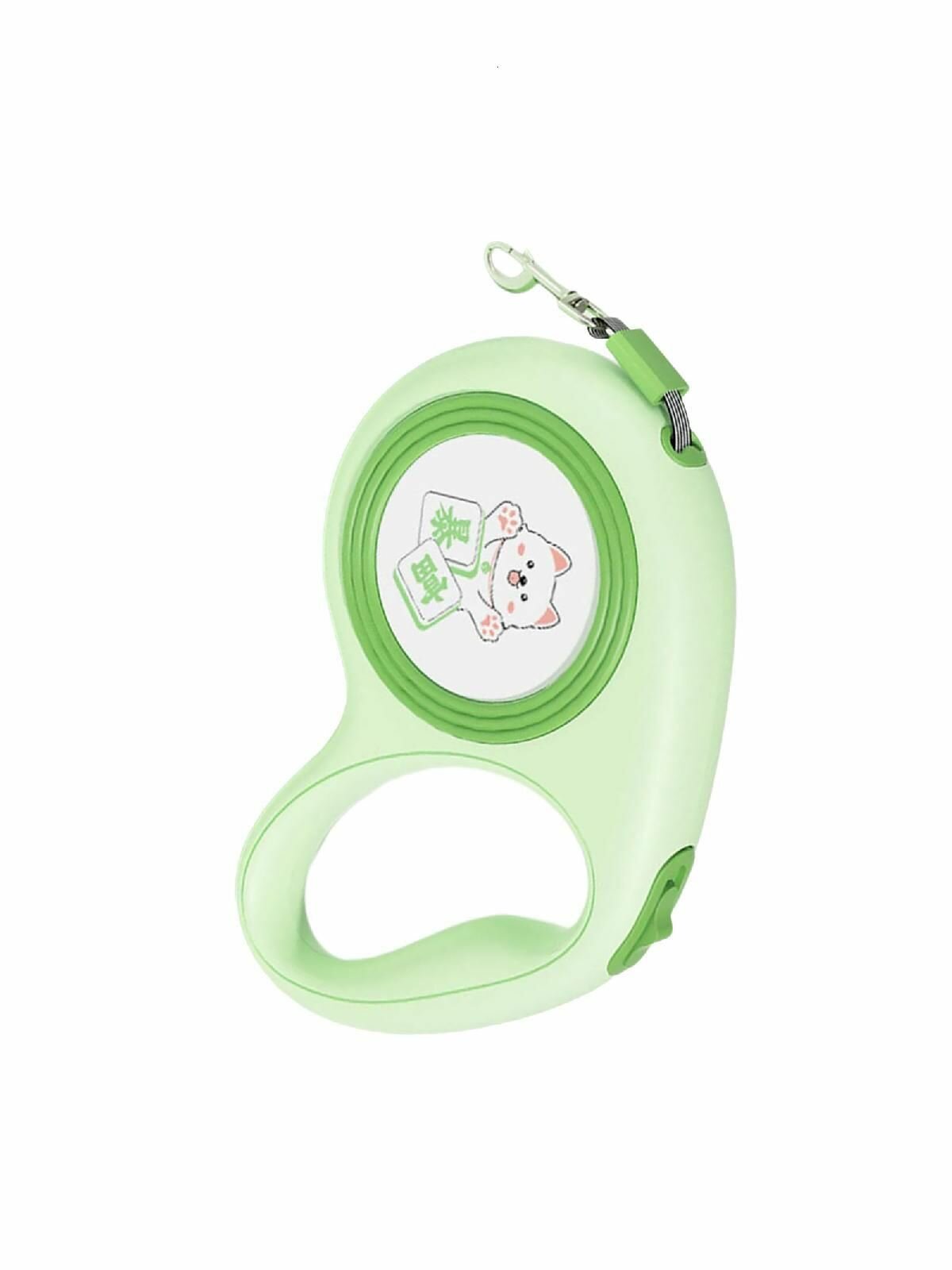 Фурнитура для ошейников и поводков, Мультяшный симпатичный автоматический выдвижной тяговый трос-зеленый котенок