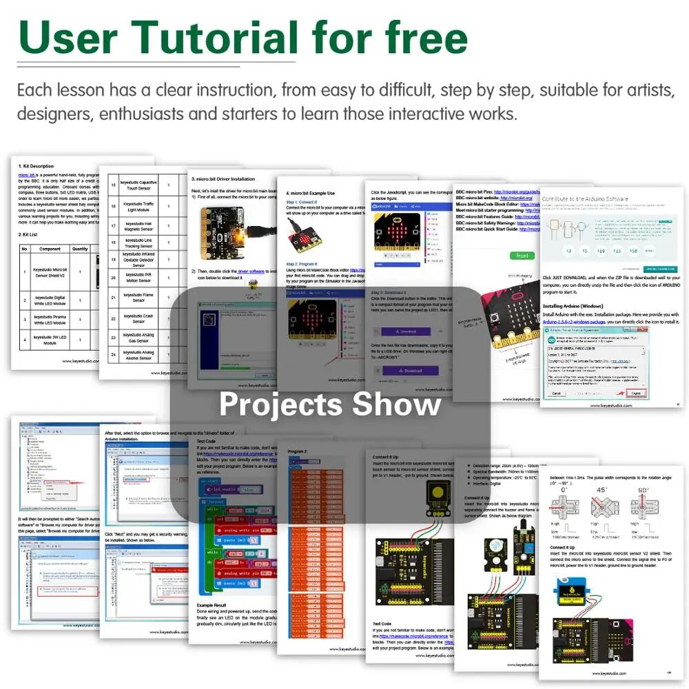 Keyestudio 45 in 1 Sensor Starter Kit для BBC Micro: Bit — фото 1
