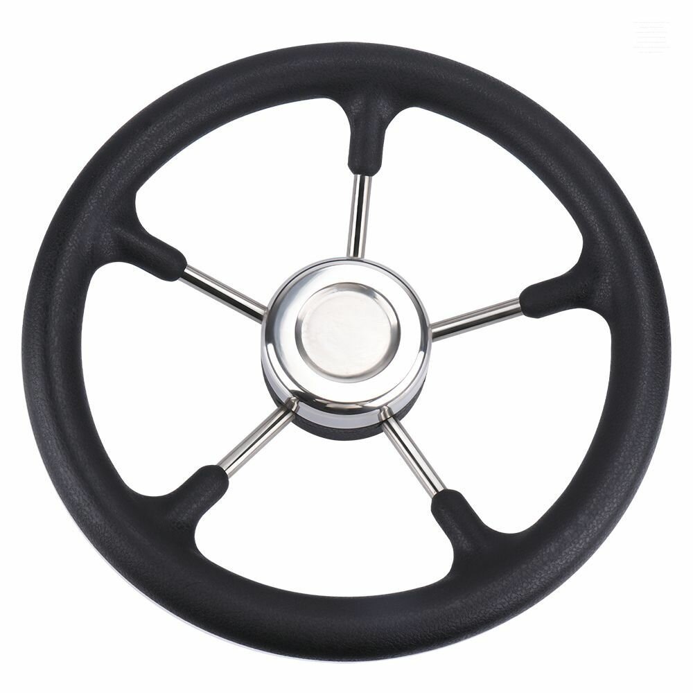 Аксессуары лодки Морская 13 дюймовая нержавеющая сталь 5 рулевое колесо разрушителя с черной пеной