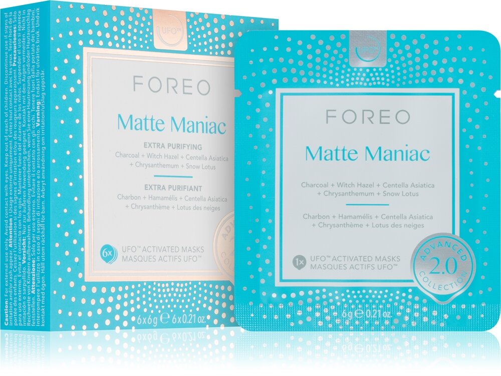 Foreo Очищающая маска для лица UFO Matte Maniac, 6 шт
