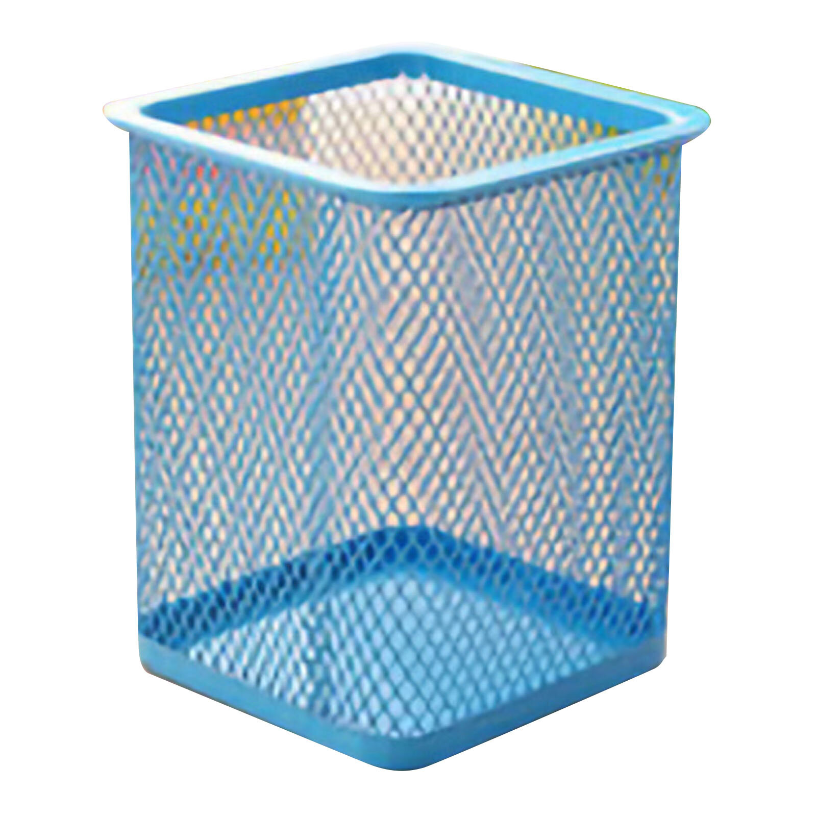 Подставка для ручек с наклонной вставкой, стильная подставка для хранения, настольная подставка для канцелярских принадлежностей, тетрагонум синий.