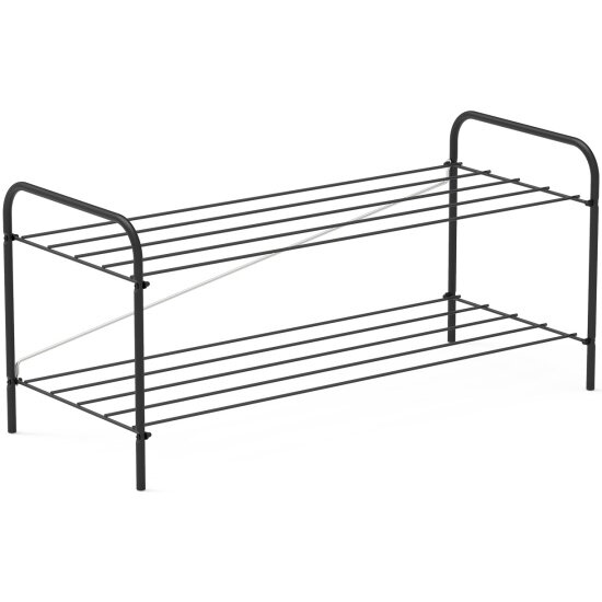 Этажерка для обуви Nika ЭТПР2 2 полки, матовый черный (ЭТПР2/Ч)