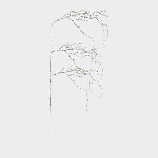 Ветка декоративная Anna Lafarg Event Кристалл на ветке 80 см, акрил/металл, серебристый (ANLAF-LH1350S3-SV)