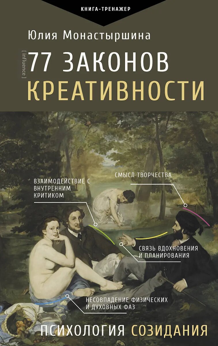 Книга по психологии АСТ "77 законов креативности" Монастыршина Ю. А. 2024 год
