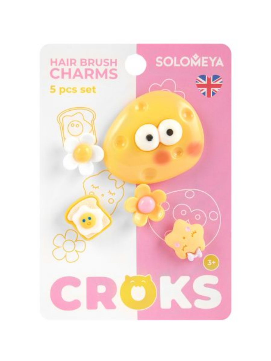 Набор украшений для расчески Летнее настроение Solomeya Set of charms for hair brush Summer mood, 5 шт