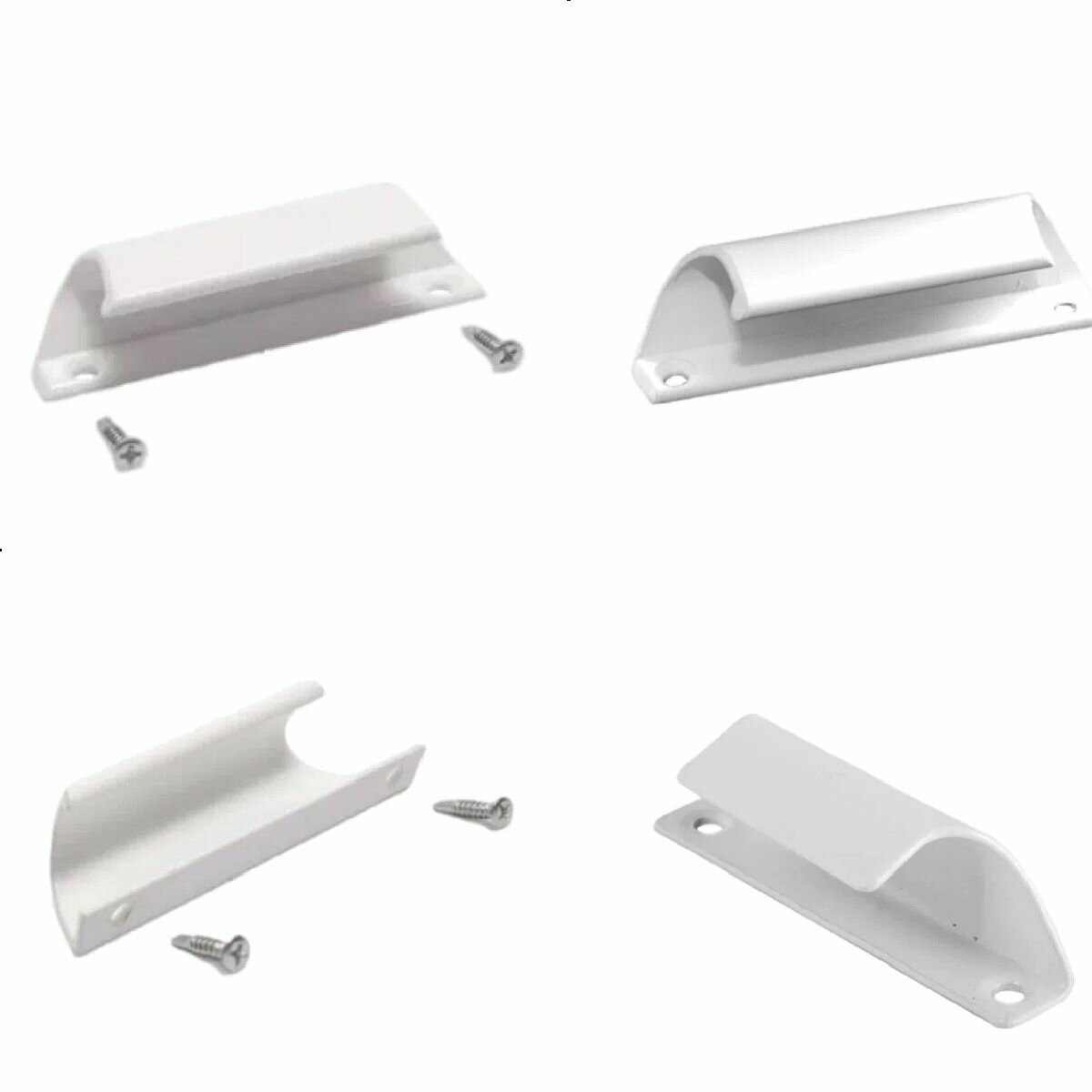 Ручка для балконной двери металлическая, белый