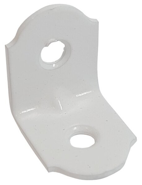 Уголок мебельный 57W, усиленный, 20х20х16 мм, 90 градусов, белый