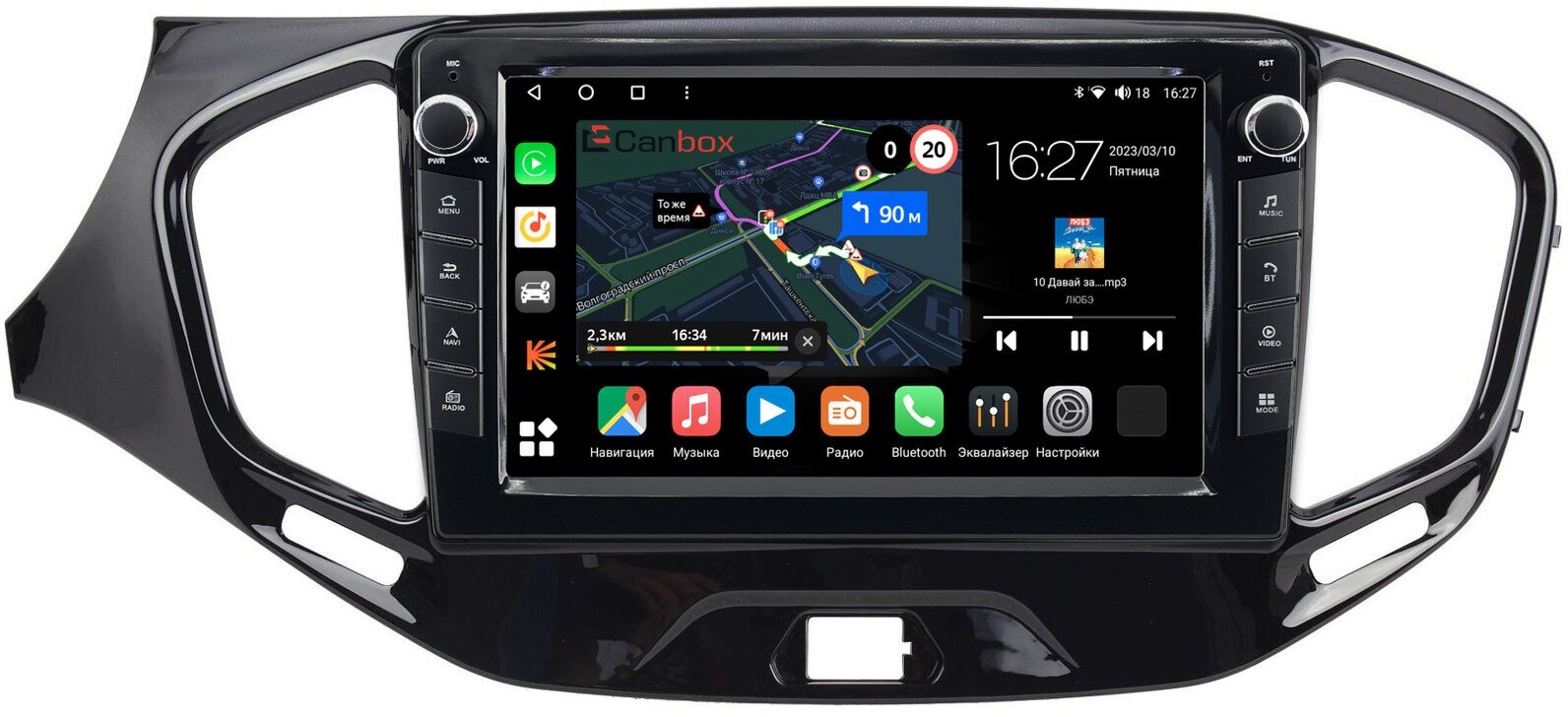 Штатная магнитола Lada Vesta SW Cross, Vesta 2015-2022 (авто с оригинальной камерой) Canbox M-Line 7821-9109-1 Android 10 (4G-SIM, 2/32, DSP, IPS) С к
