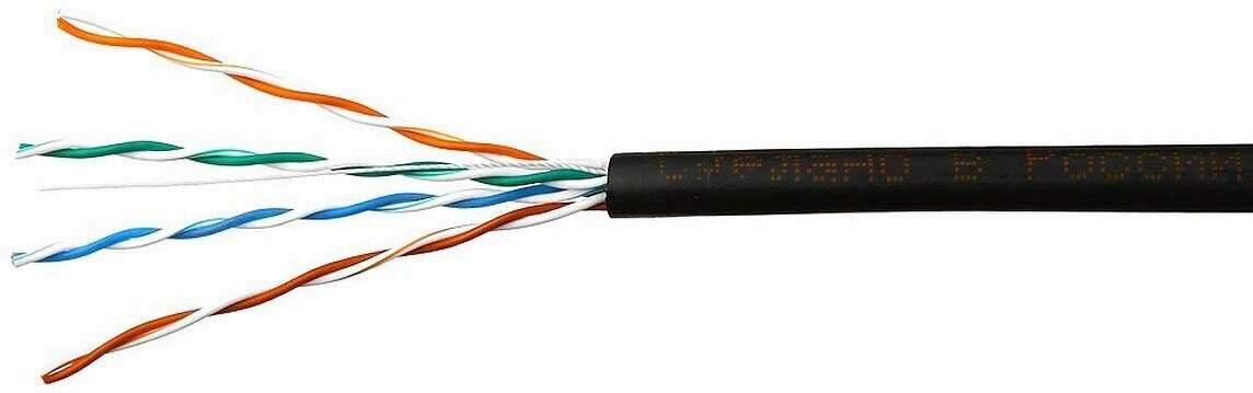 Сетевой кабель SkyNet Light UTP cat.5e 305m Outdoor Black CSL-UTP-4-CU-OUT