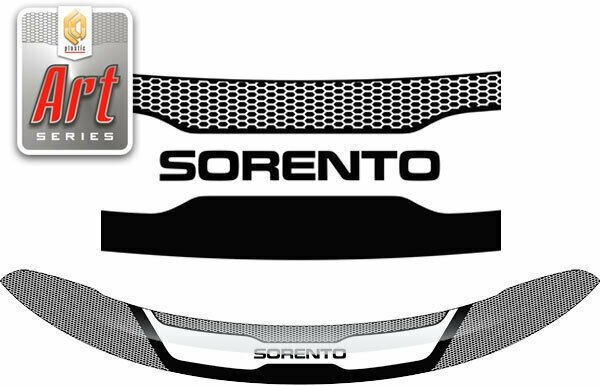Дефлектор капота Kia Sorento 2012-2020 XM Серия Art графит