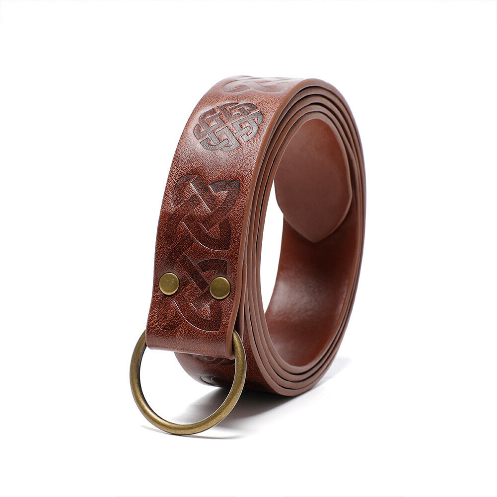 2026 Кросс-бордер TEMU Amazon Пояс в стиле викингов Средневековый кошелек для монет Рыцарь Европейский и американский ретро тисненый поясной мешок