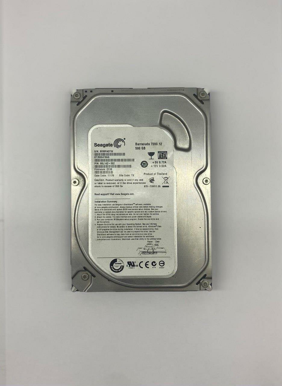 Жесткий диск Seagate Barracuda 7200.12 ST3500418AS, 500ГБ, HDD, SATA II, 3.5"