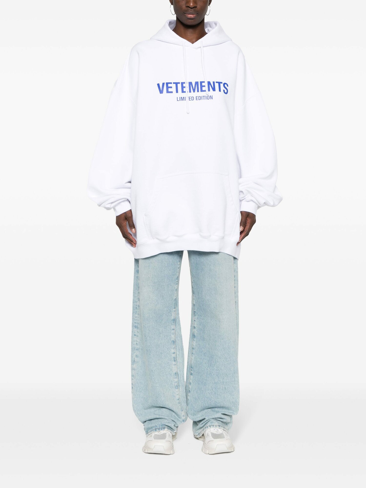 Худи Vetements, размер 48, , бежевый/белый — фото 1