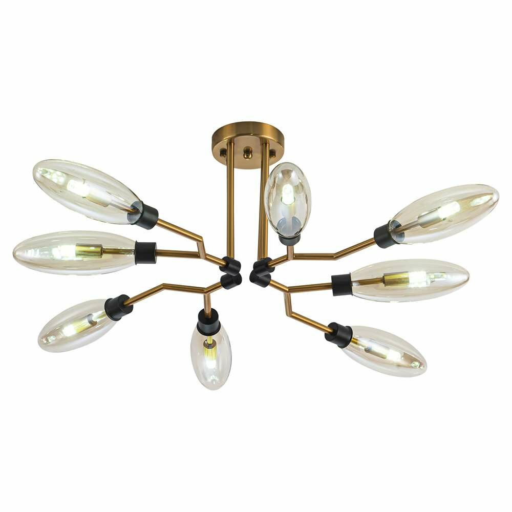 Люстра De Fran ML-00621 G9*8 40Вт 220В свеча золотой, металл, с плафонами