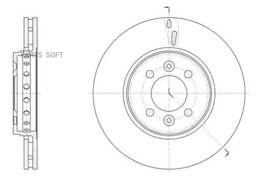ROAD HOUSE 6149910 Диск торм. передн. Renault Megane (-09) Captur (13-) Kangoo (01-) ()