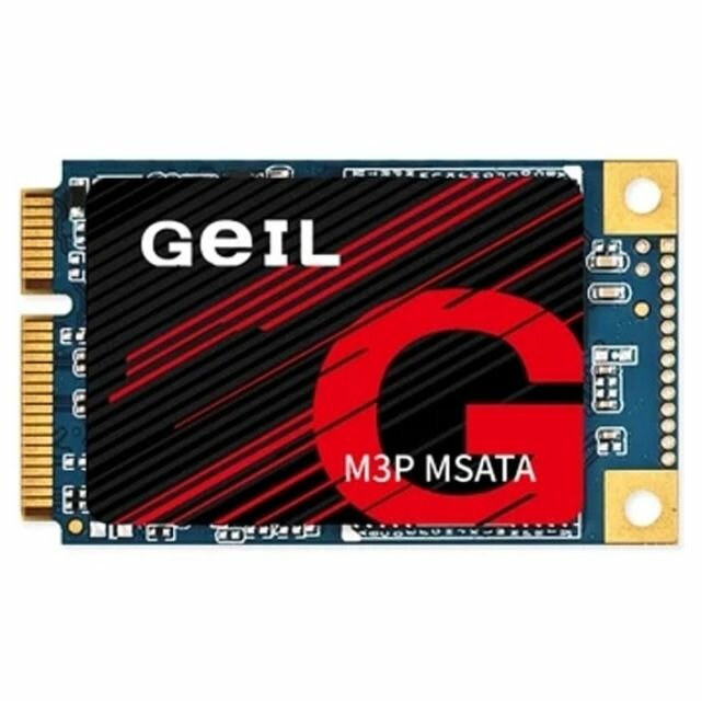 256 ГБ SSD mSATA накопитель GEIL M3P (M3PFD09M256D) - SATA3 6.0 Гбит/с, чтение - 500 Мбайт/с, запись - 500 Мбайт/с, 3D NAND