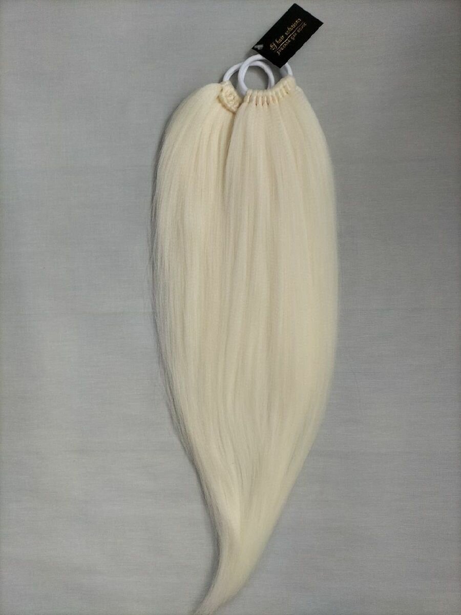 Шиньон накладной хвост на резинке детский, цветные пряди дл волос, накладные волосы