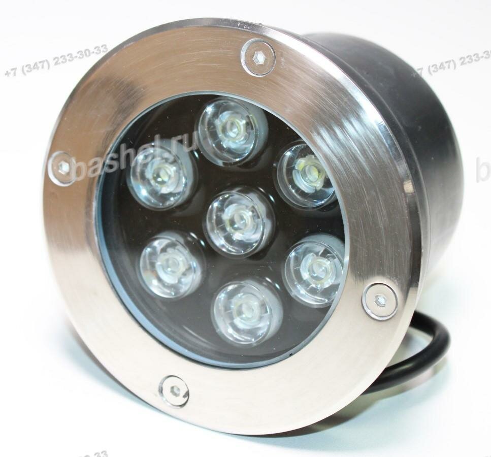 Светильник светодиодный ландшафтный 7W JH-MDD-Z04-7LED-WW 700Lm, Warm-3000k, 24°, 85-265VAC, D-120mm, H-90mm (грунтовый,