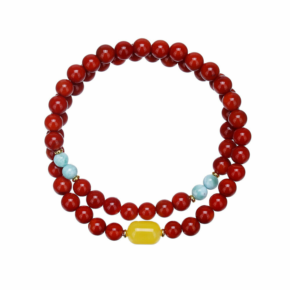 Браслет, агат, бисер