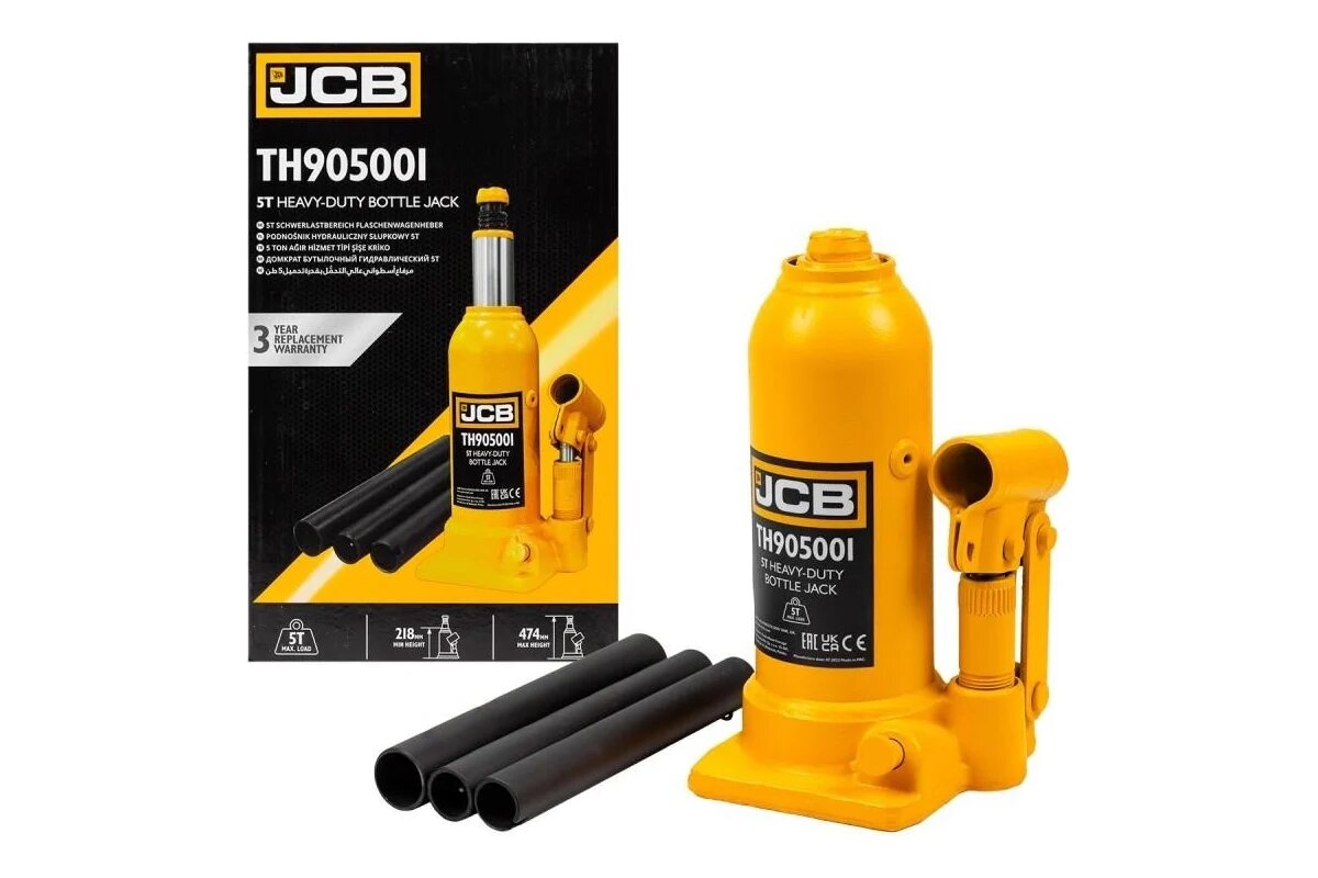 JCB Домкрат бутылочный 5т JCB-TH905001(58058)