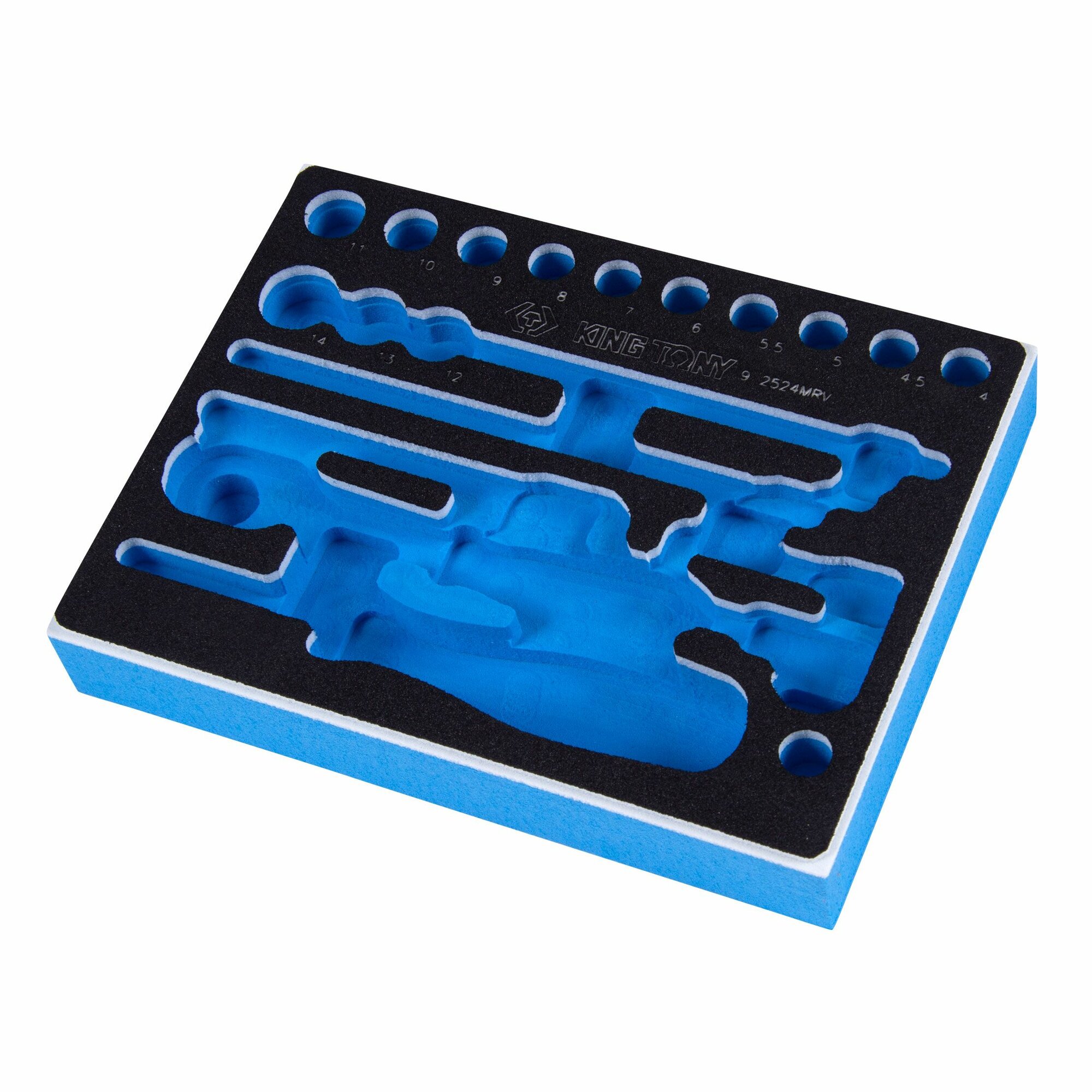 KING TONY Ложемент для набора торцевых головок 1/4" с принадлежностями 2524MRV, EVA 85252432B