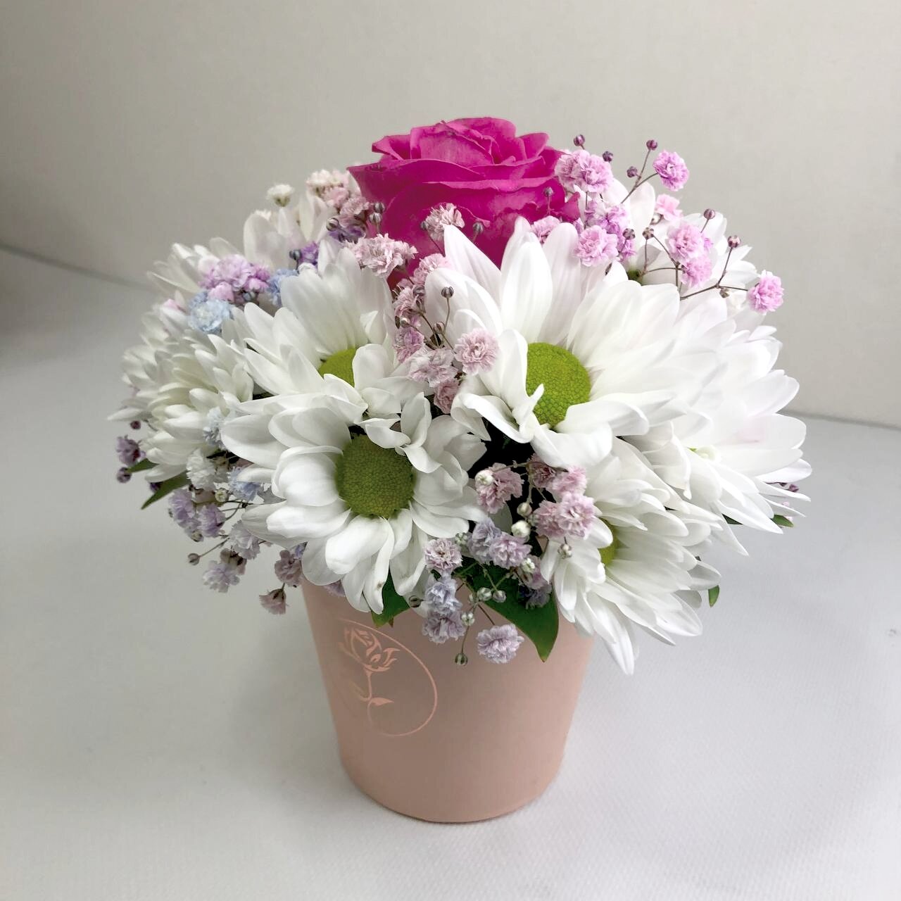 Стаканчик "Роза в хризантеме"