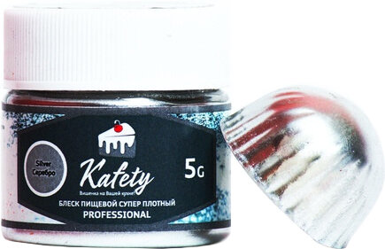 Краситель перл. сухой кандурин Серебро супер плотный Kafety, 5 гр.